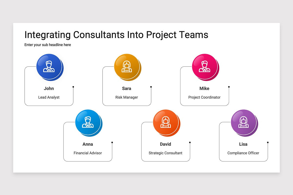 The Role Of Consultants In Project Risk Management PowerPoint Template | Nulivo Market
